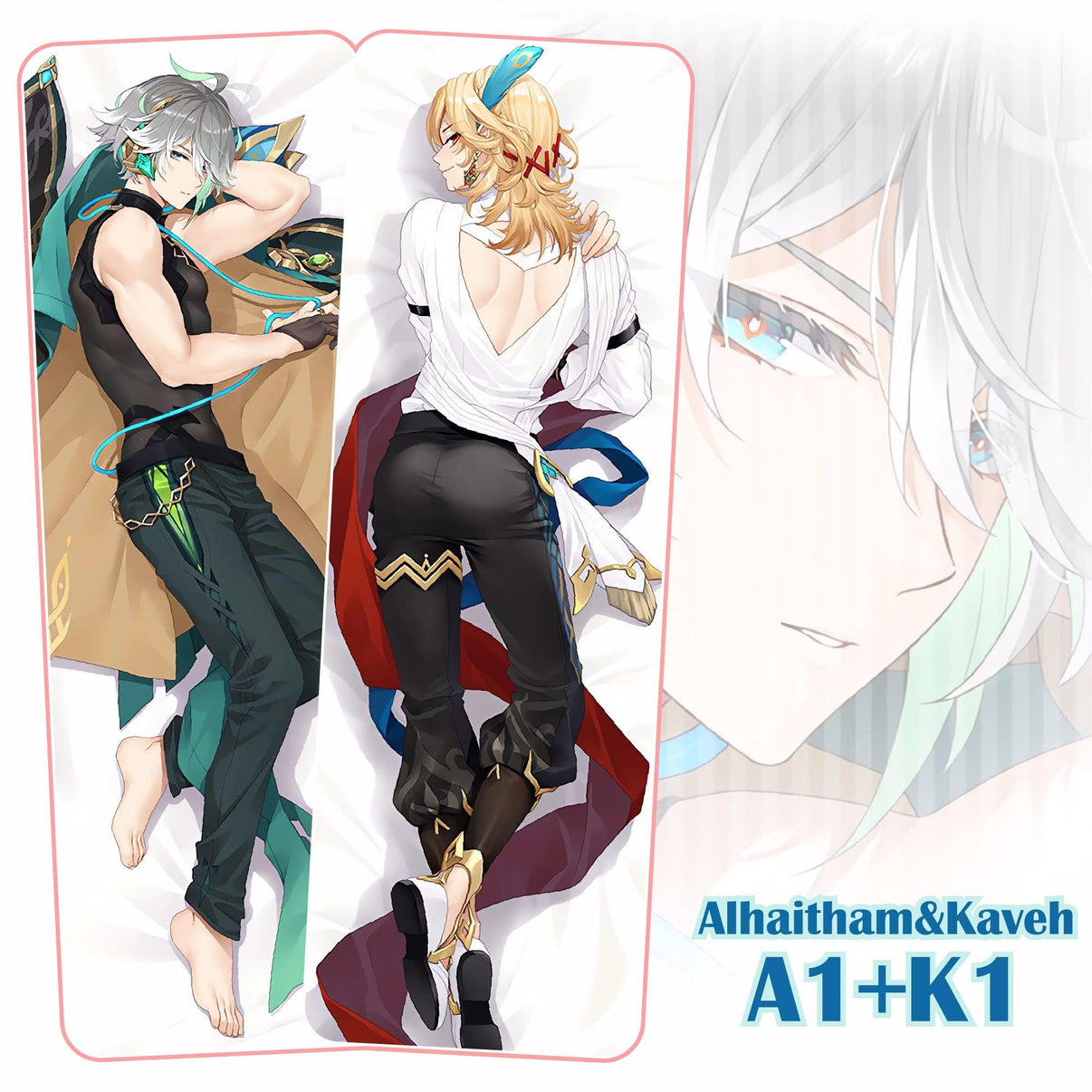Al Haitham X Kaveh Dakimakura Cover – ADOREHOMEstudio